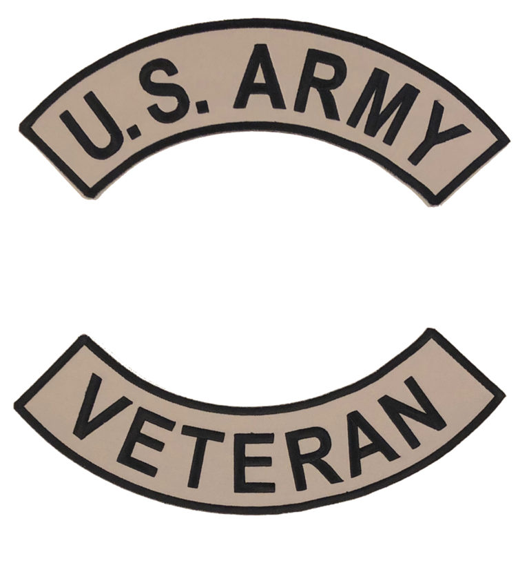 U.S. ARMY VETERAN TOP & BOTTOM ROCKER SET | ABC PATCHES