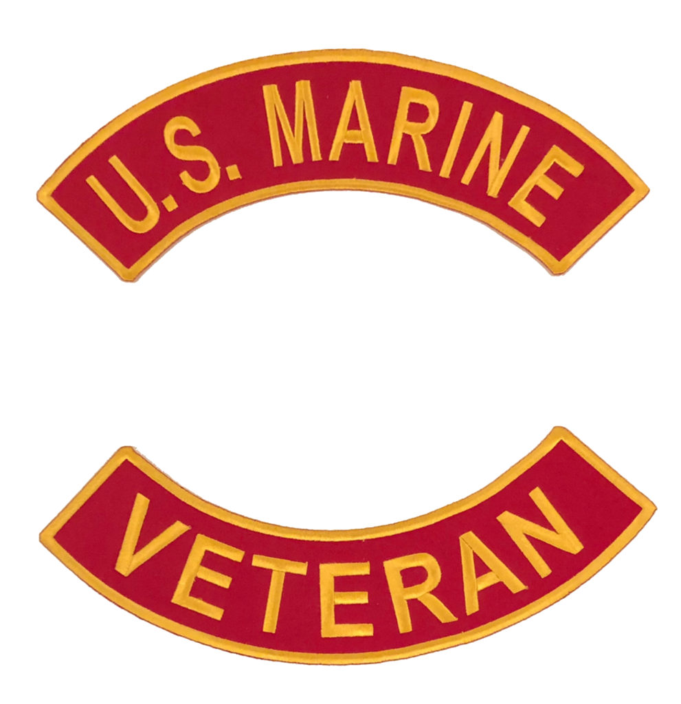 U.S. MARINE VETERAN TOP & BOTTOM ROCKER SET | ABC PATCHES