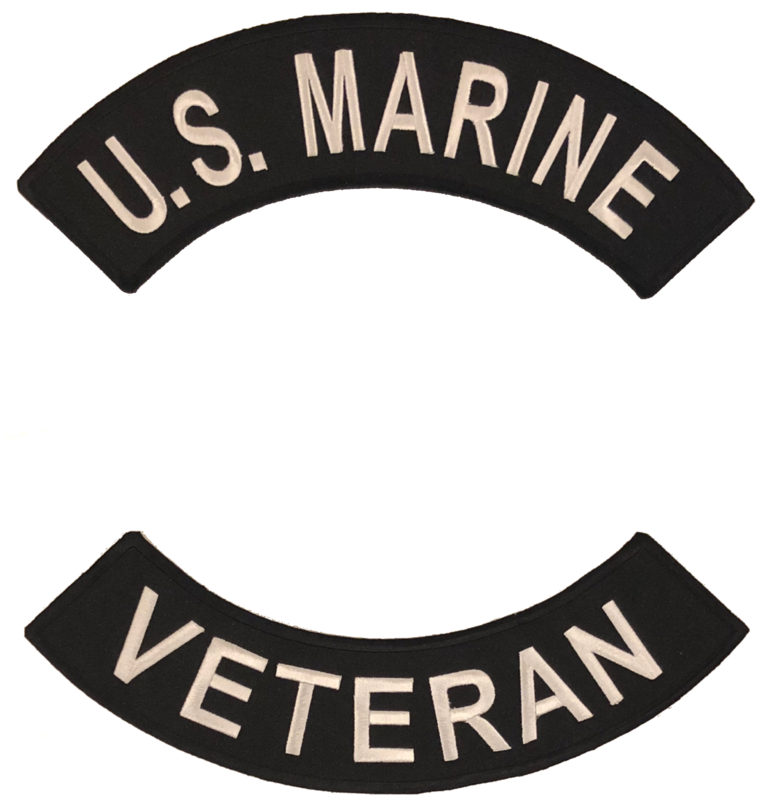 U.S. MARINE VETERAN TOP & BOTTOM ROCKER SET | ABC PATCHES