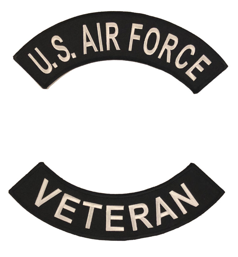 U.S. AIR FORCE VETERAN TOP & BOTTOM ROCKER SET – ABC PATCHES