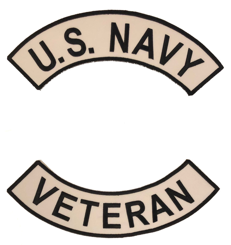 U.S. NAVY VETERAN TOP & BOTTOM ROCKER SET | ABC PATCHES