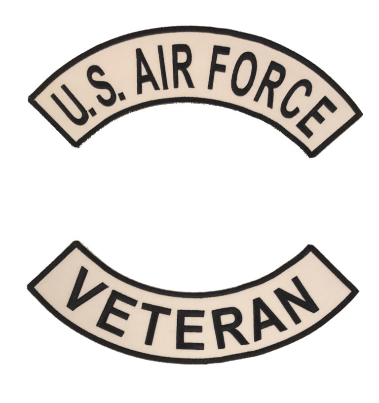 U.S. AIR FORCE VETERAN TOP & BOTTOM ROCKER SET | ABC PATCHES