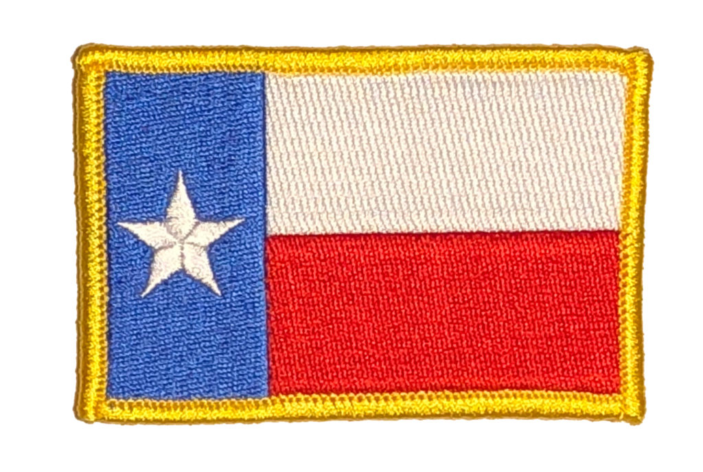 TEXAS FLAG GOLD BORDER PATCH | ABC PATCHES