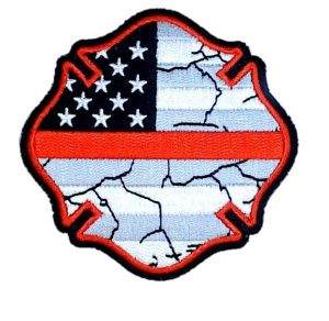 SUPPORT THE FIRE DEPARTMENT BACK THE RED U.S. FLAG PATCH | ABC PATCHES