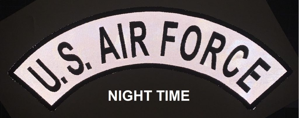 U.S. AIR FORCE VETERAN TOP & BOTTOM ROCKER REFLECTIVE SET PATCH | ABC ...