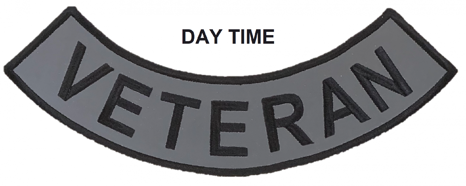 VETERAN BOTTOM ROCKER REFLECTIVE PATCH | ABC PATCHES