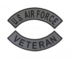 U.S. AIR FORCE VETERAN TOP & BOTTOM ROCKER REFLECTIVE SET PATCH | ABC ...