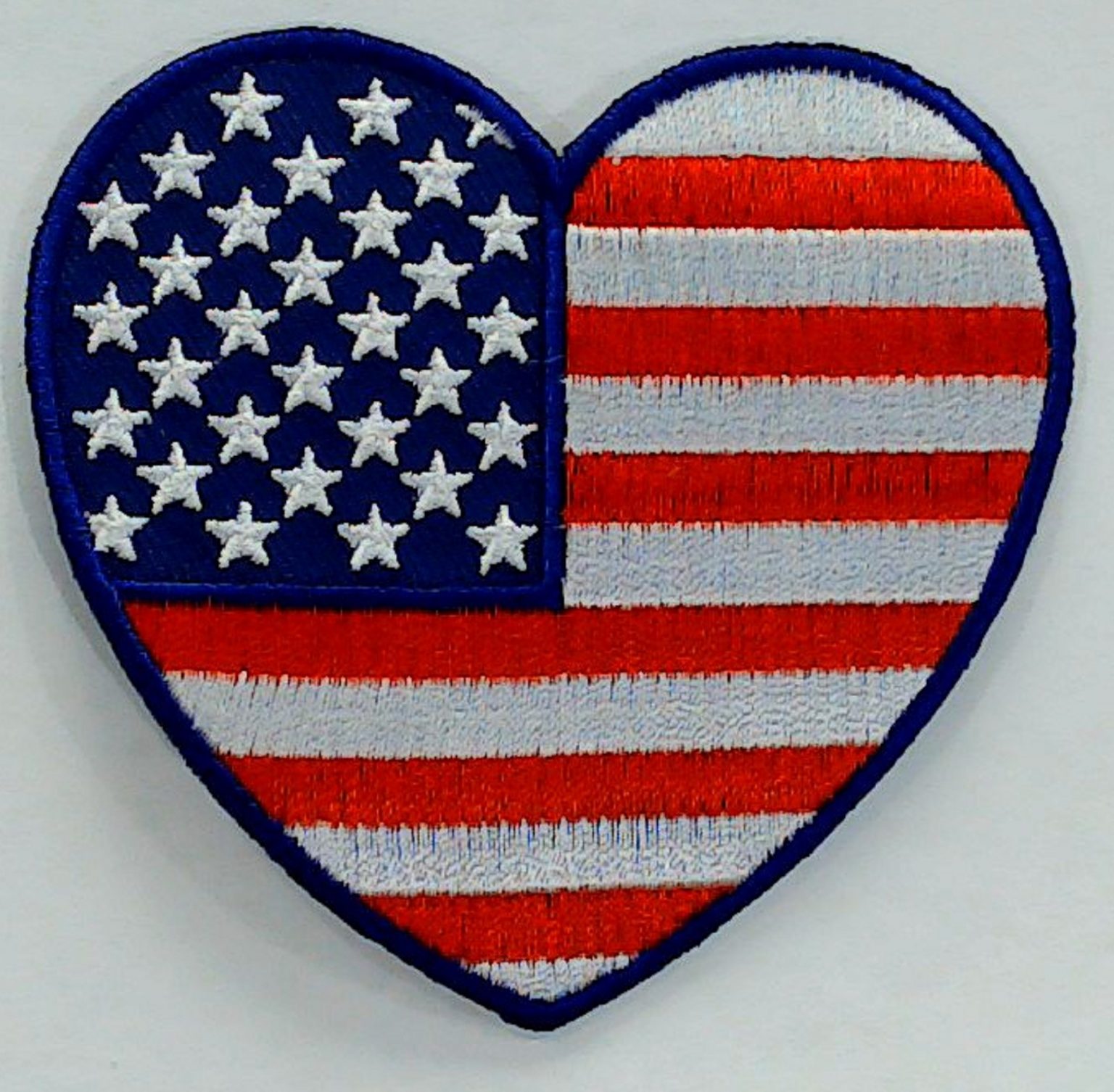 UNITED STATES FLAG IN HEART SHAPE PATCH | ABC PATCHES