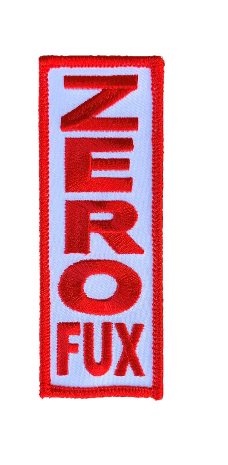 RED ON WHITE ZERO FUX PATCH | ABC PATCHES