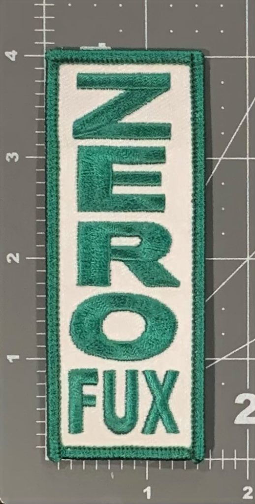 DARK GREEN ON WHITE ZERO FUX PATCH – ABC PATCHES