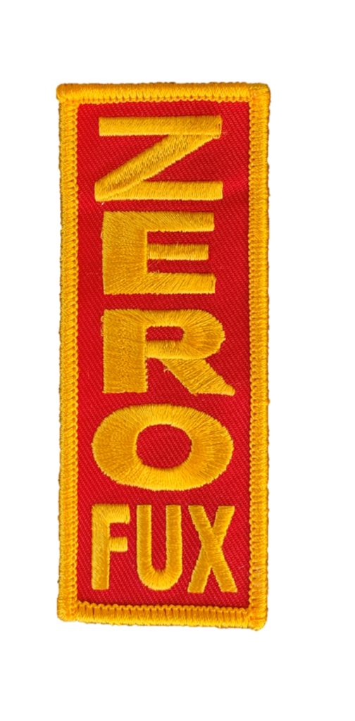 GOLD ON RED ZERO FUX PATCH – ABC PATCHES