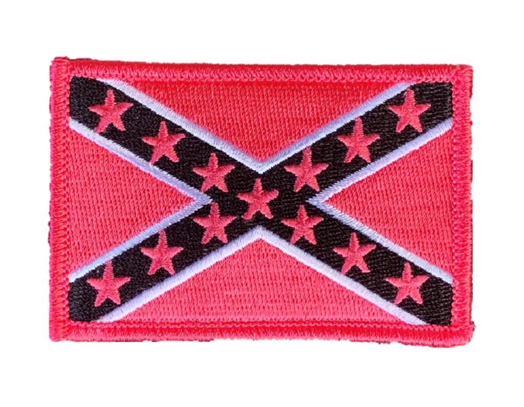 PINK CONFEDERATE BATTLE FLAG PATCH | ABC PATCHES