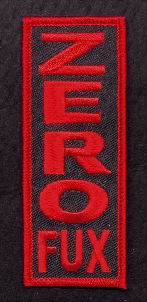 RED ON BLACK ZERO FUX PATCH | ABC PATCHES