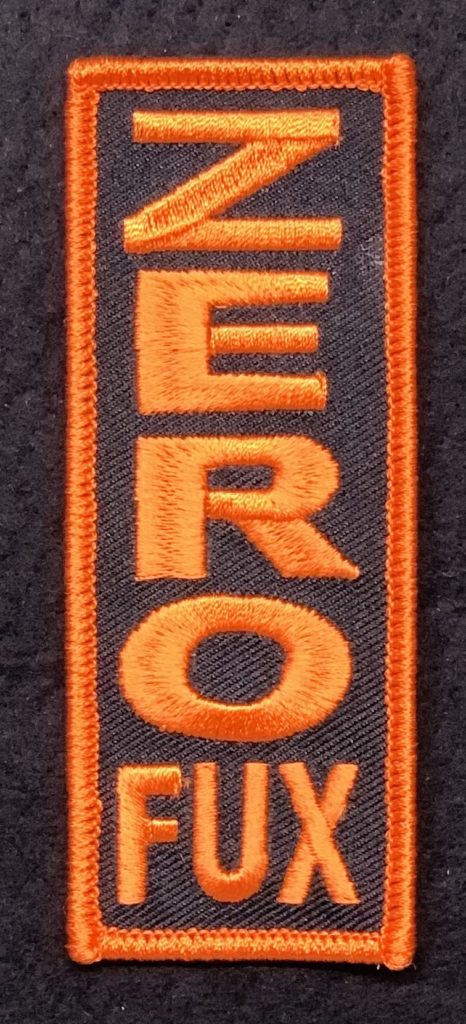 ORANGE ON BLACK ZERO FUX PATCH | ABC PATCHES