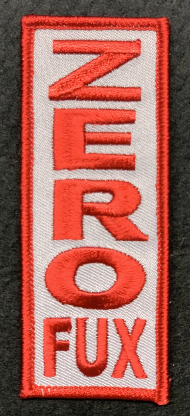 RED ON GRAY ZERO FUX PATCH | ABC PATCHES