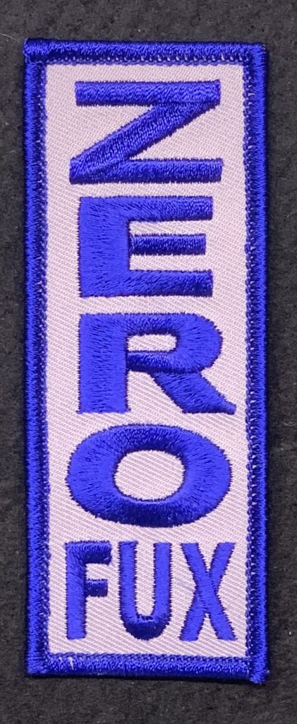 DARK BLUE ON GRAY ZERO FUX PATCH | ABC PATCHES